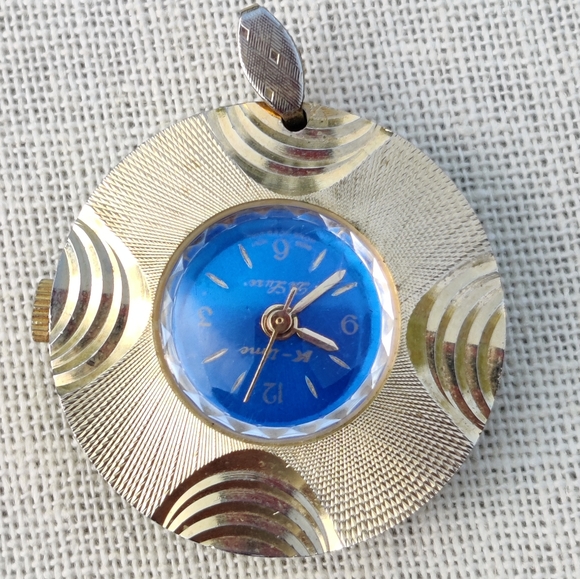 Vintage | Jewelry | Vintage K Time Watch Pendant | Poshmark